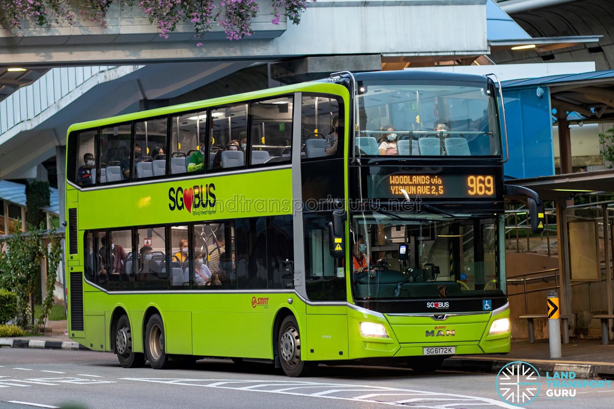 Bus 969 SMRT Buses MAN A95 Euro 6 SG6172K Land Transport Guru