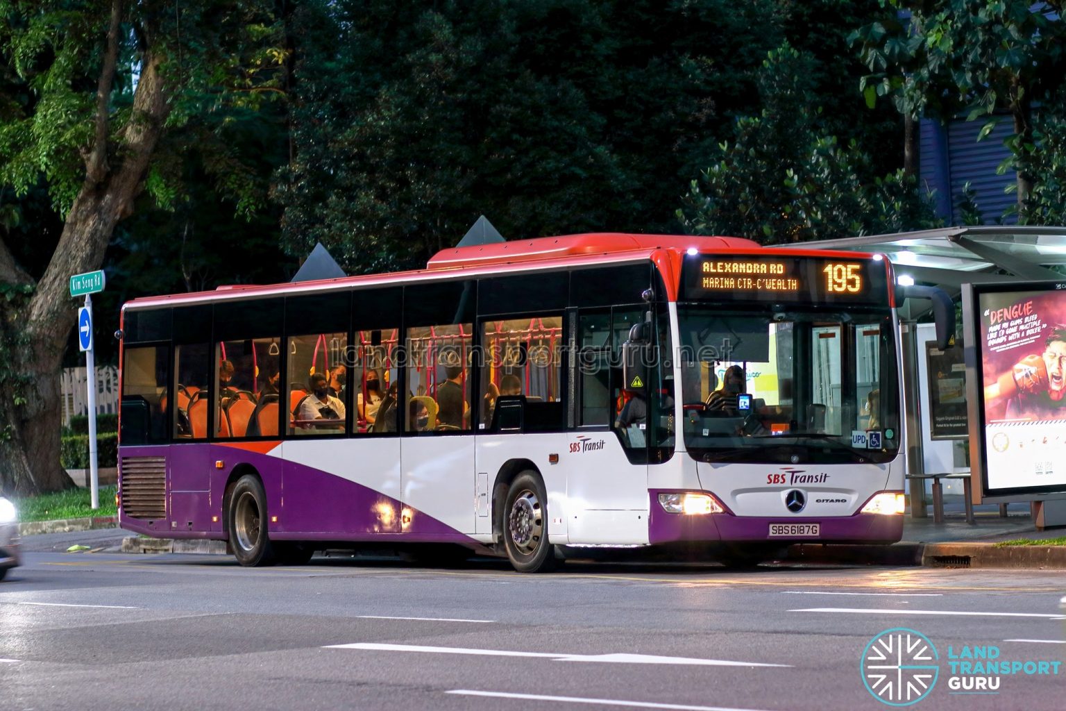Bus 195 – SBS Transit Mercedes-Benz Citaro (SBS6187G) | Land Transport Guru