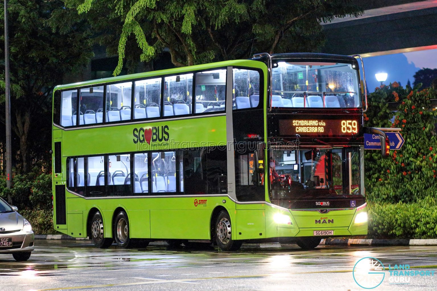 Bus 859 – SMRT Buses MAN A95 Euro 6 (SG6190H) | Land Transport Guru