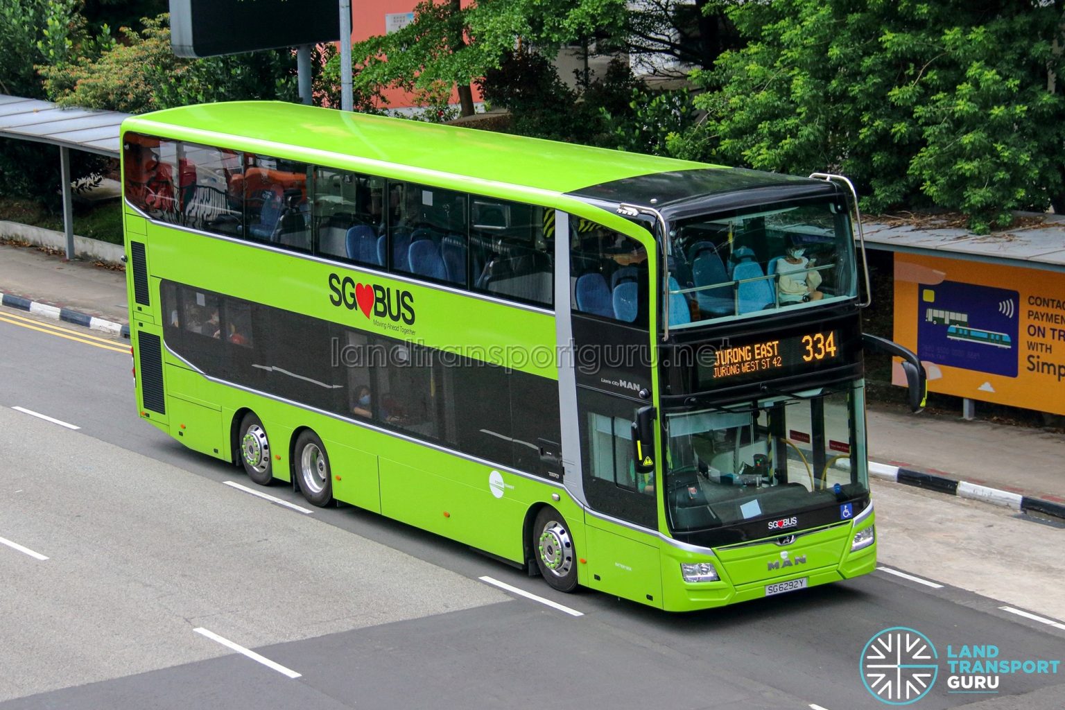 Bus 334 – Tower Transit MAN A95 (Euro 6; 3-Door) (SG6292Y) | Land ...