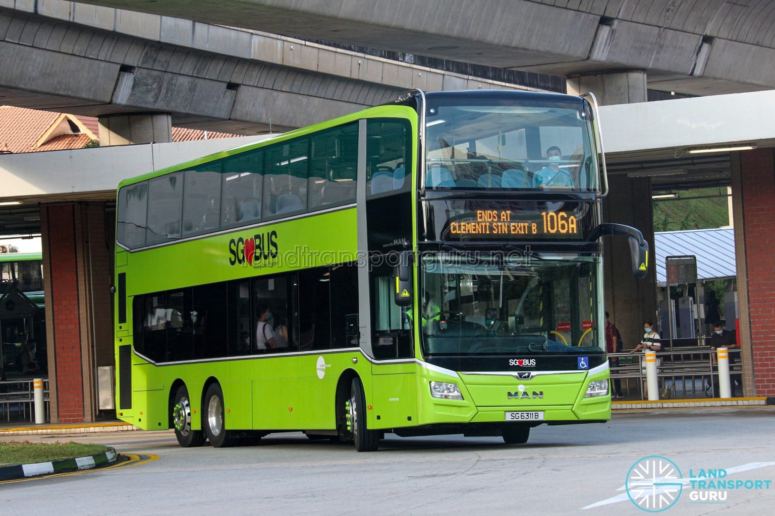 Bus 106A – Tower Transit MAN A95 (Euro 6; 3-Door) (SG6311B) | Land ...