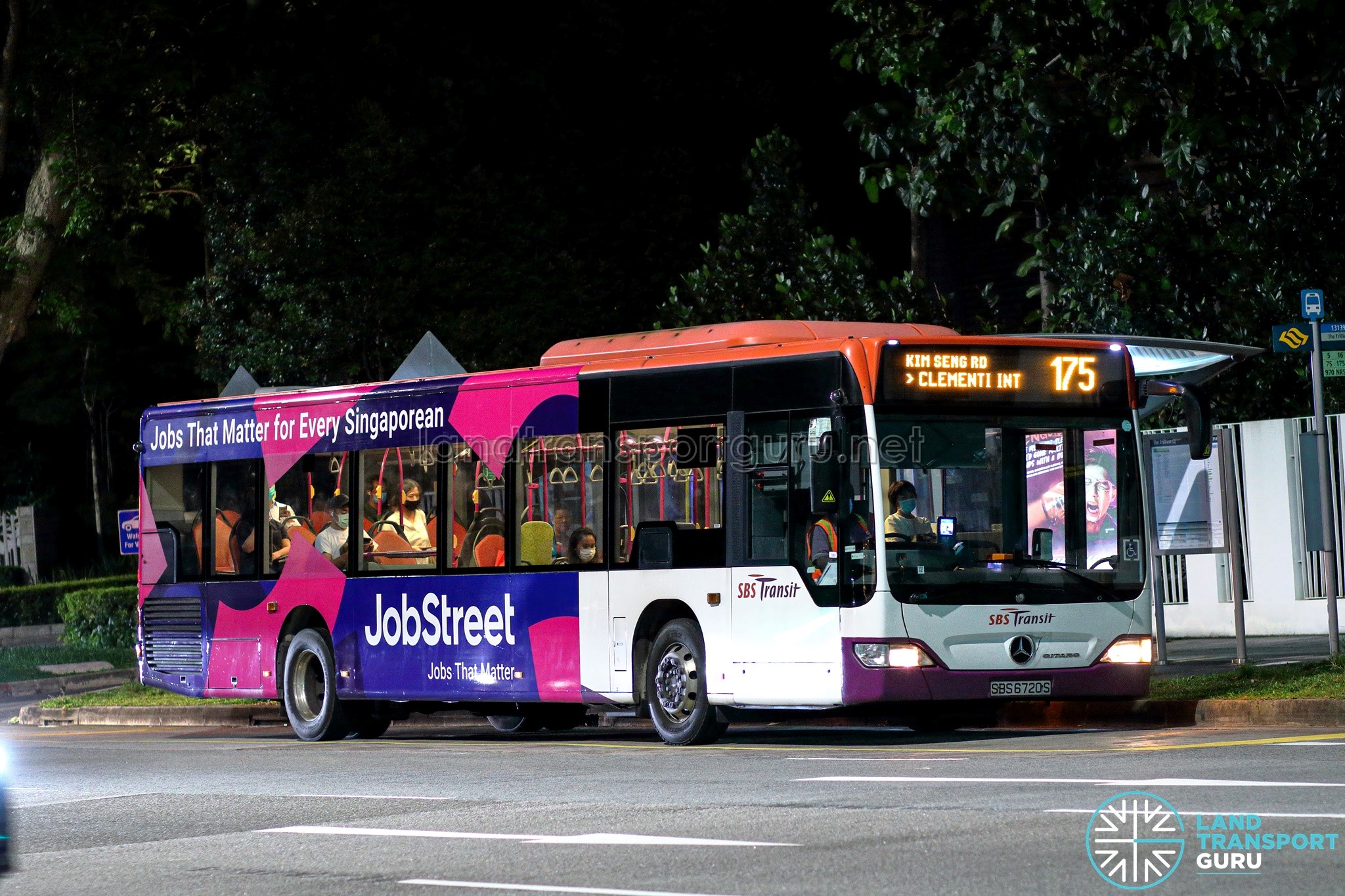 Bus 175 SBS Transit Mercedes Benz Citaro SBS6720S Land Transport Guru Bus 175 SBS Transit Mercedes Benz Citaro SBS6720S Land Transport Guru