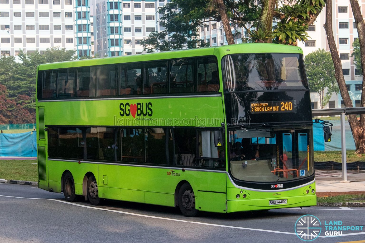 Bus 240 – SBS Transit Volvo B9TL CDGE (SBS7446C) | Land Transport Guru