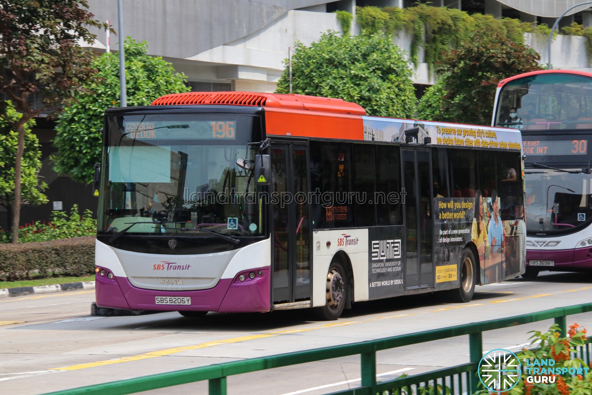 Bus 196 SBS Transit Scania K230UB Euro IV SBS8206Y Land Transport Bus 196 SBS Transit Scania K230UB Euro IV SBS8206Y Land Transport