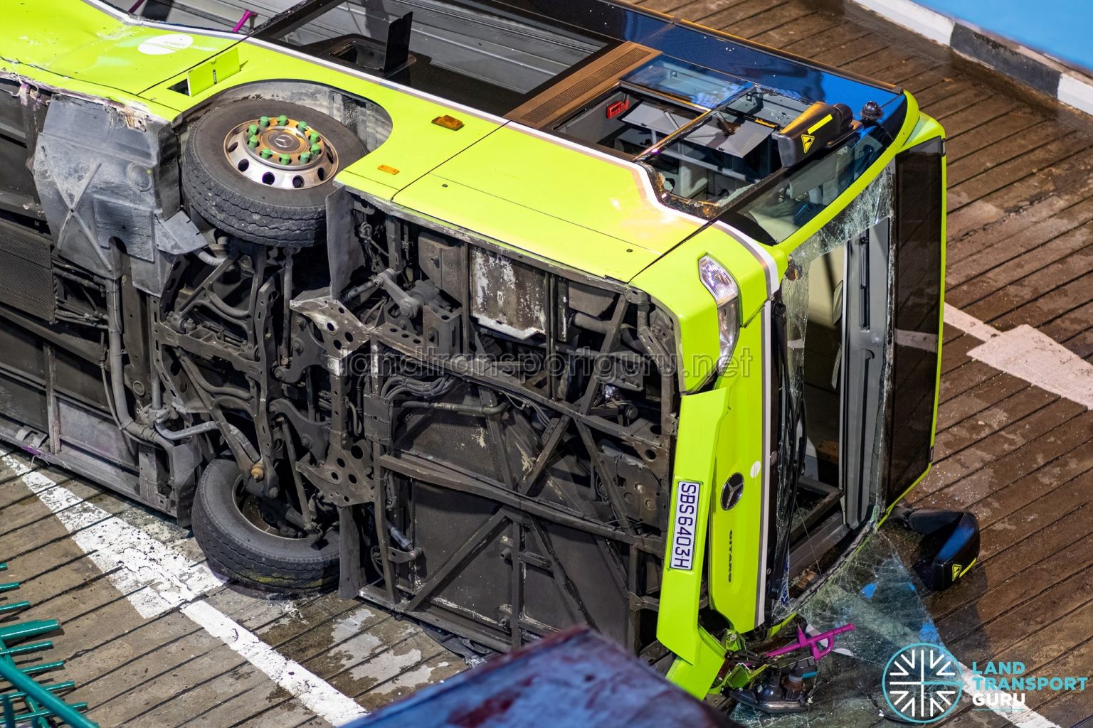Bukit Batok Bus Interchange Accident (Jul 2021) – Undercarriage of ...