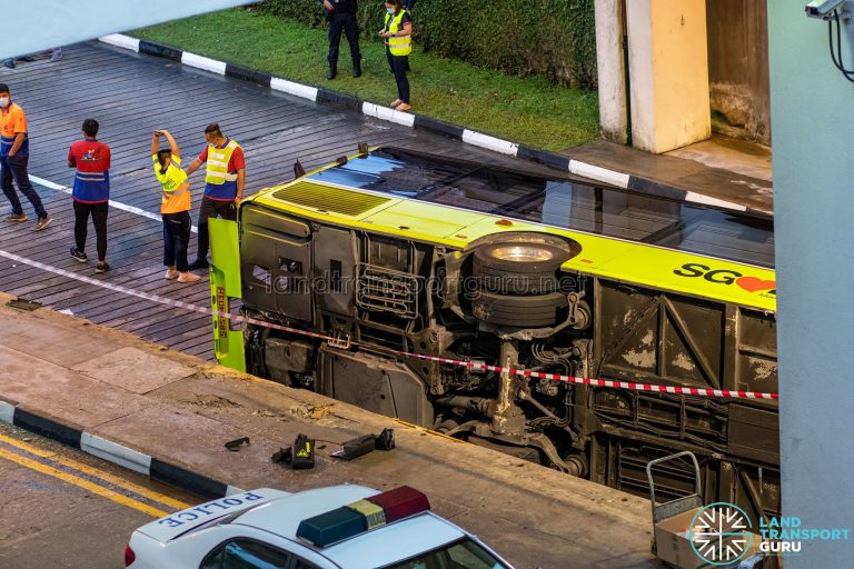 Bukit Batok Bus Interchange Accident (Jul 2021) – Undercarriage of ...