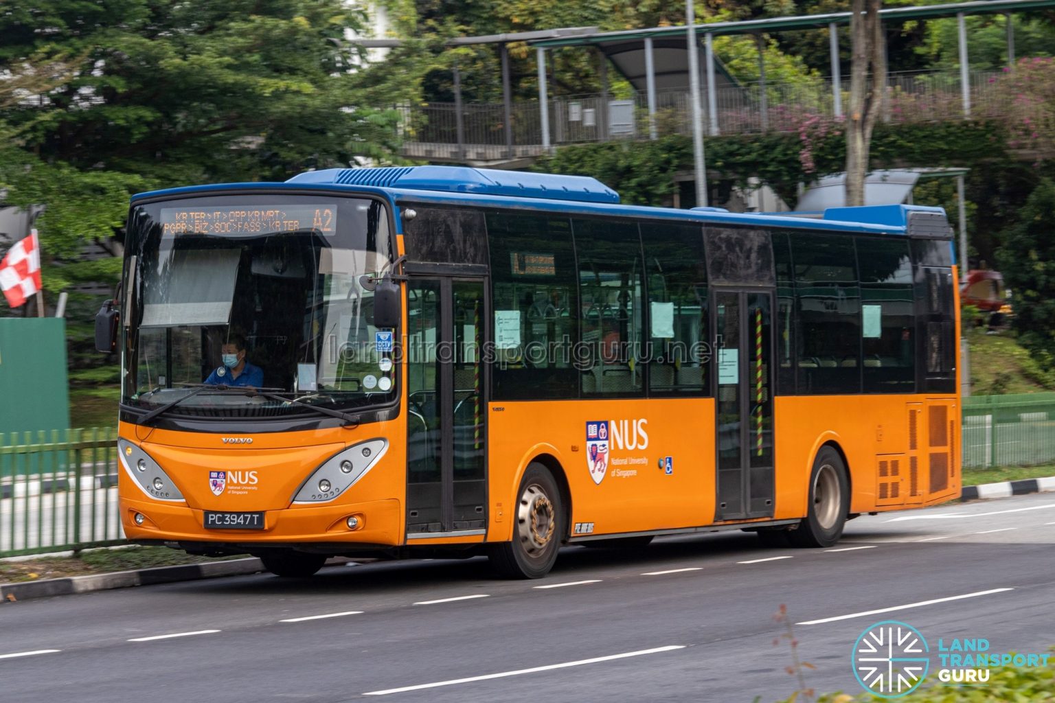 NUS Internal Shuttle Bus A2 – ComfortDelGro Bus Volvo B9L (PC3947T ...