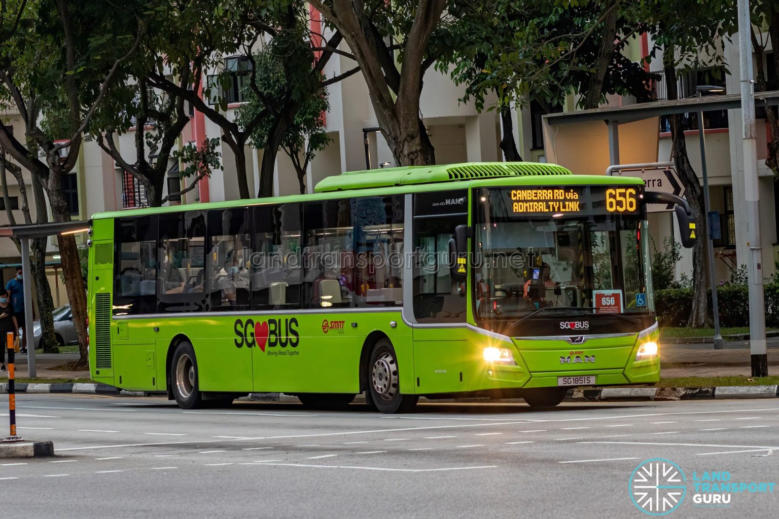 City Direct 656 – SMRT Buses MAN A22 Euro 6 (SG1851S) | Land Transport Guru