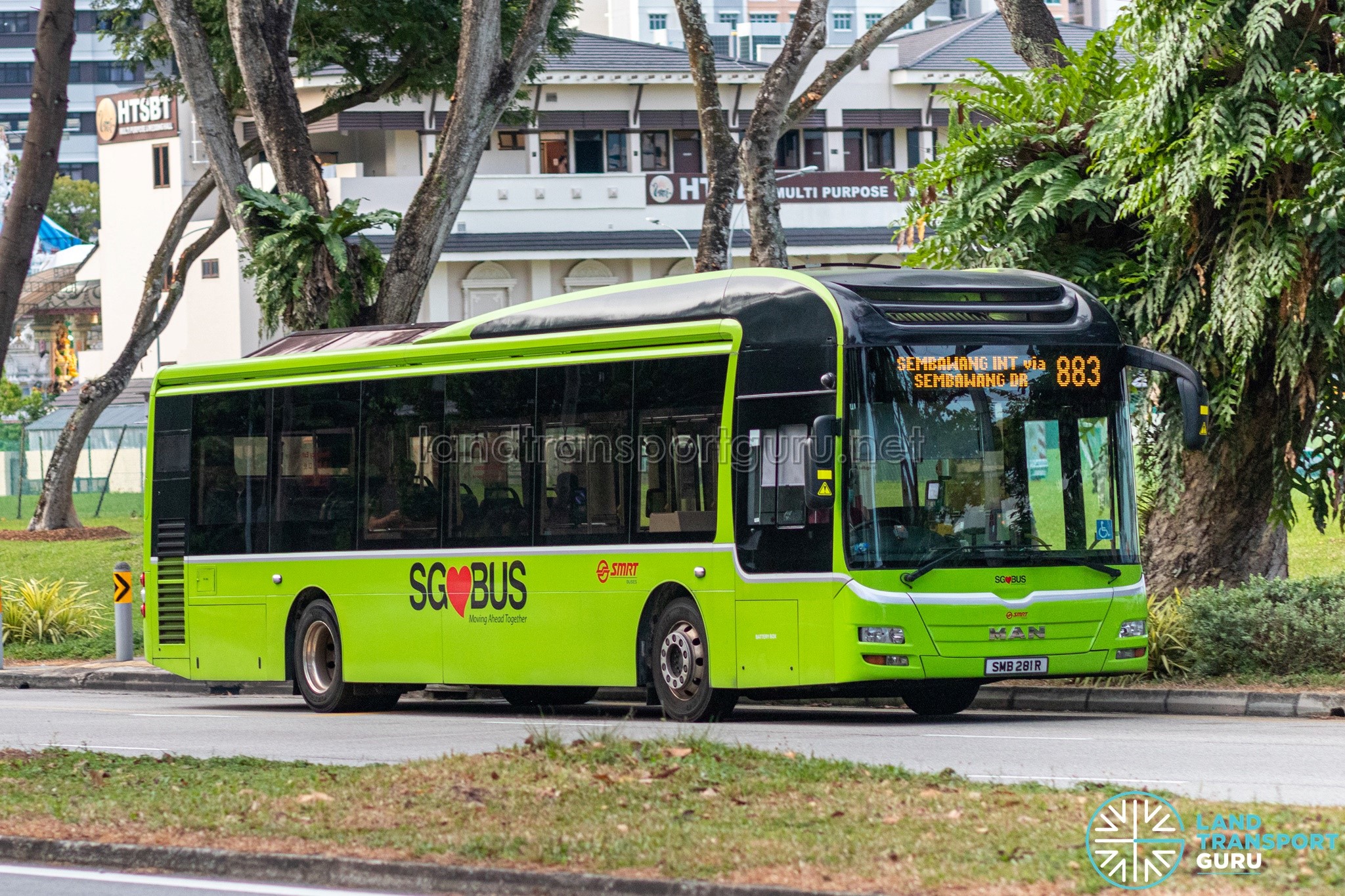 Bus 883 SMRT Buses MAN A22 SMB281R Land Transport Guru Bus 883 SMRT Buses MAN A22 SMB281R Land Transport Guru