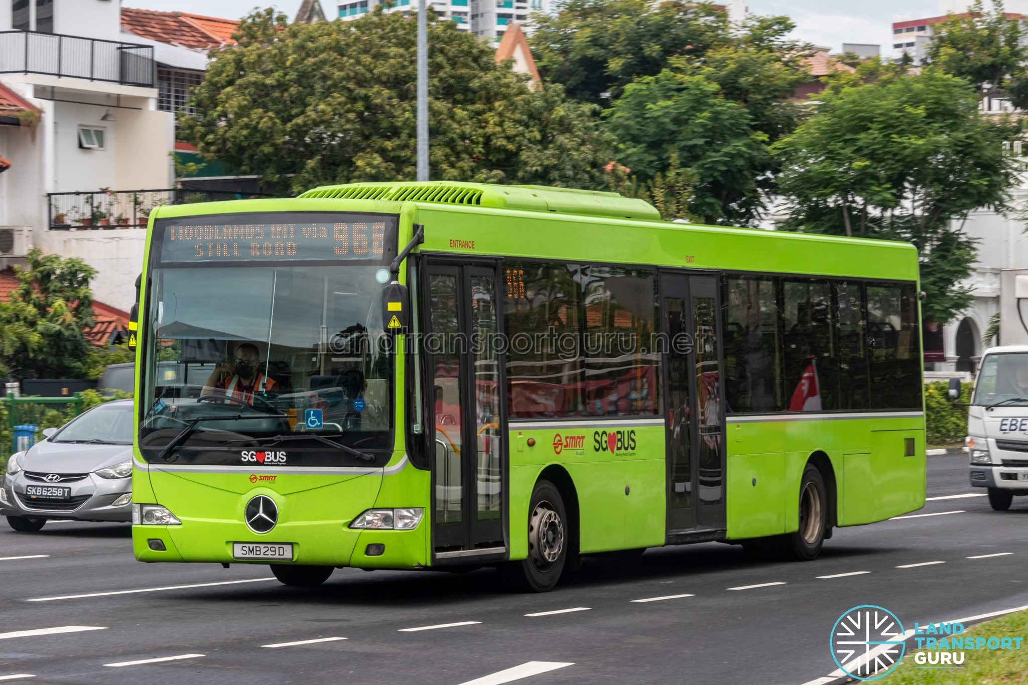 Bus 966 SMRT Buses Mercedes Benz OC500LE SMB29D Land Transport Guru