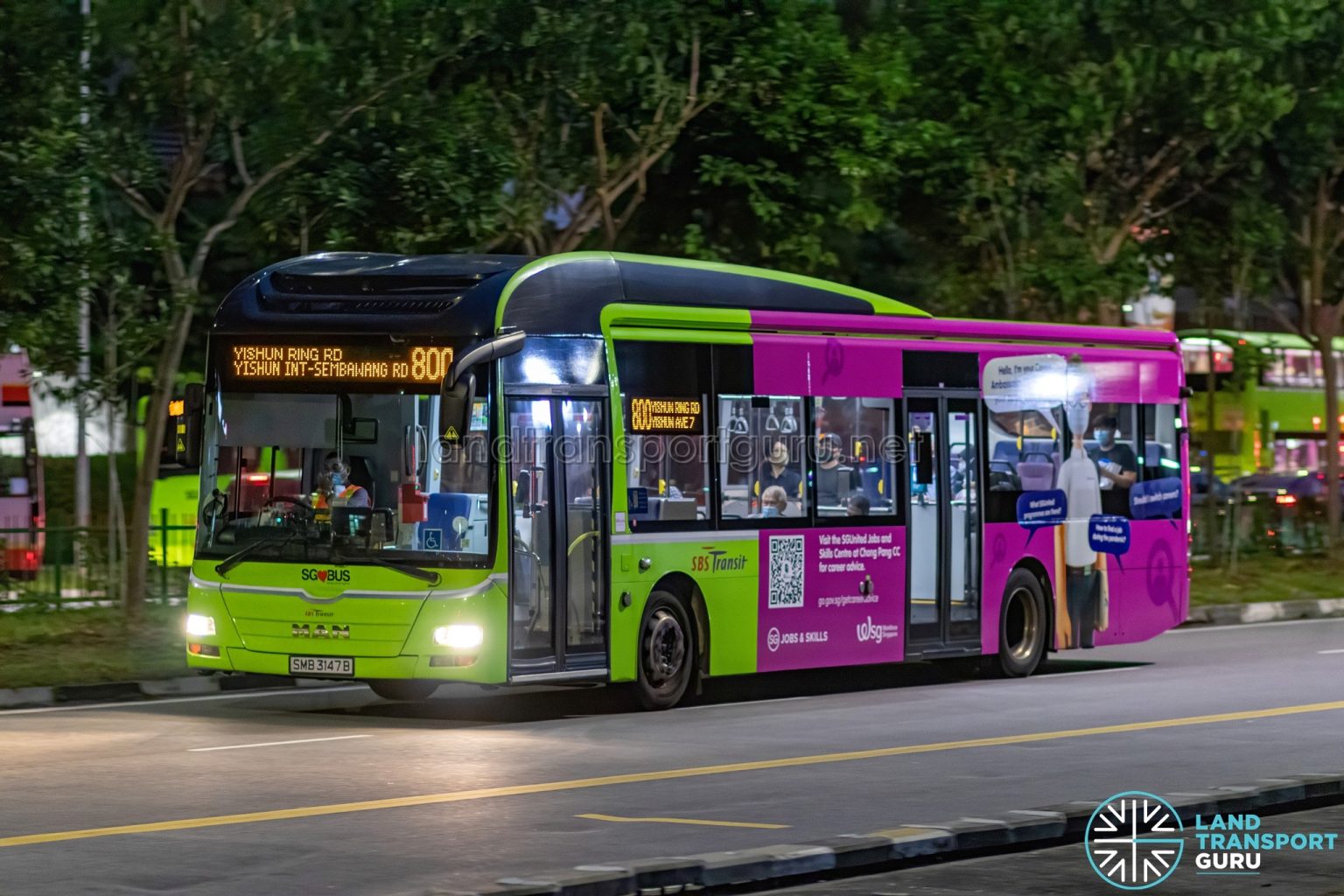 Bus 800 – SBS Transit MAN A22 (SMB3147B) | Land Transport Guru