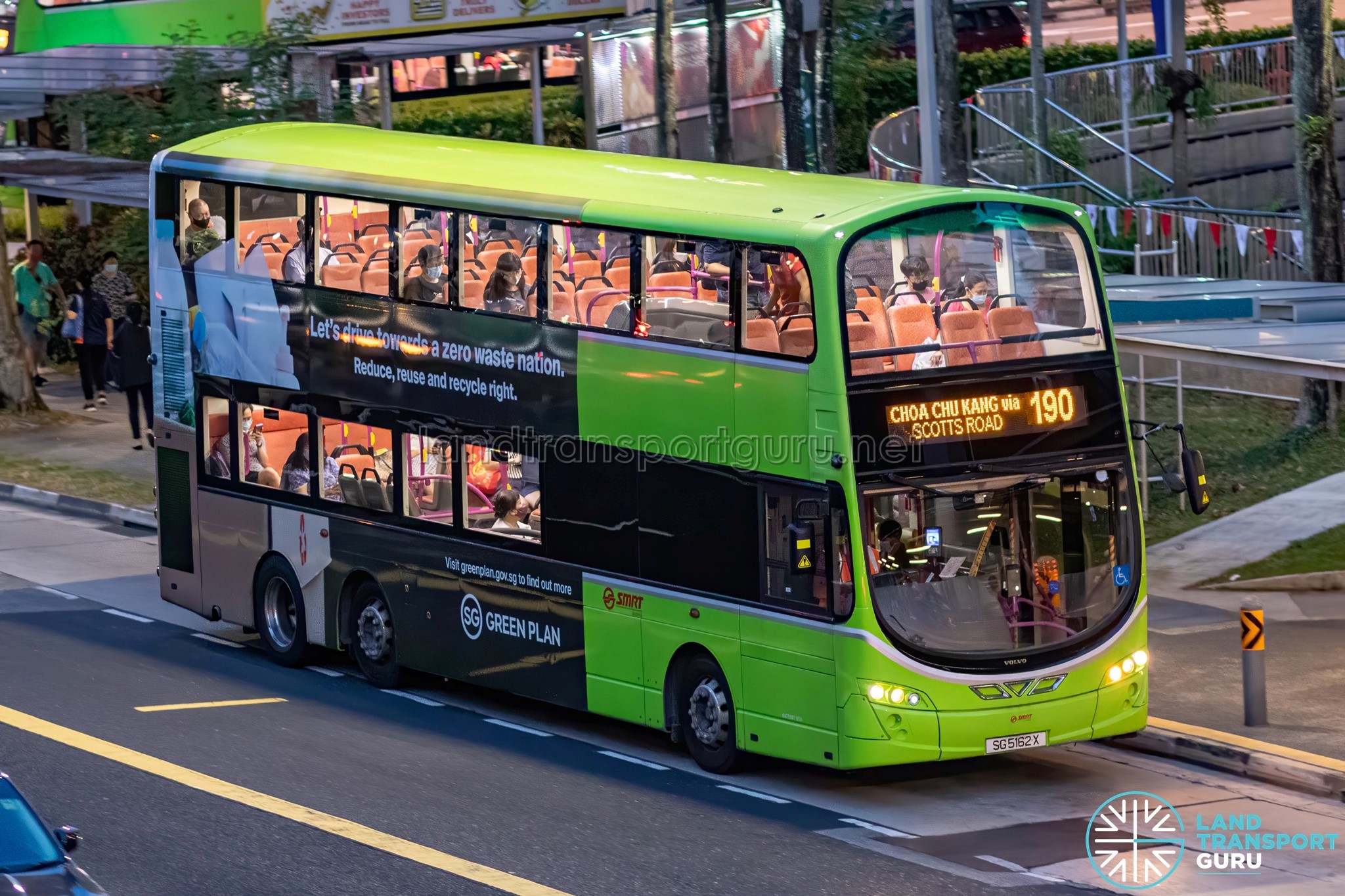 Bus 190 SMRT Buses Volvo B9TL Wright SG5162X Land Transport Guru Bus 190 SMRT Buses Volvo B9TL Wright SG5162X Land Transport Guru