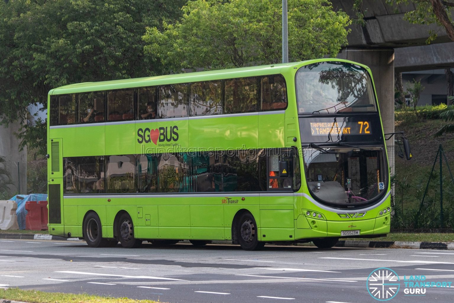 Bus 72 SBS Transit Volvo B9TL Wright SG5523M Land Transport Guru