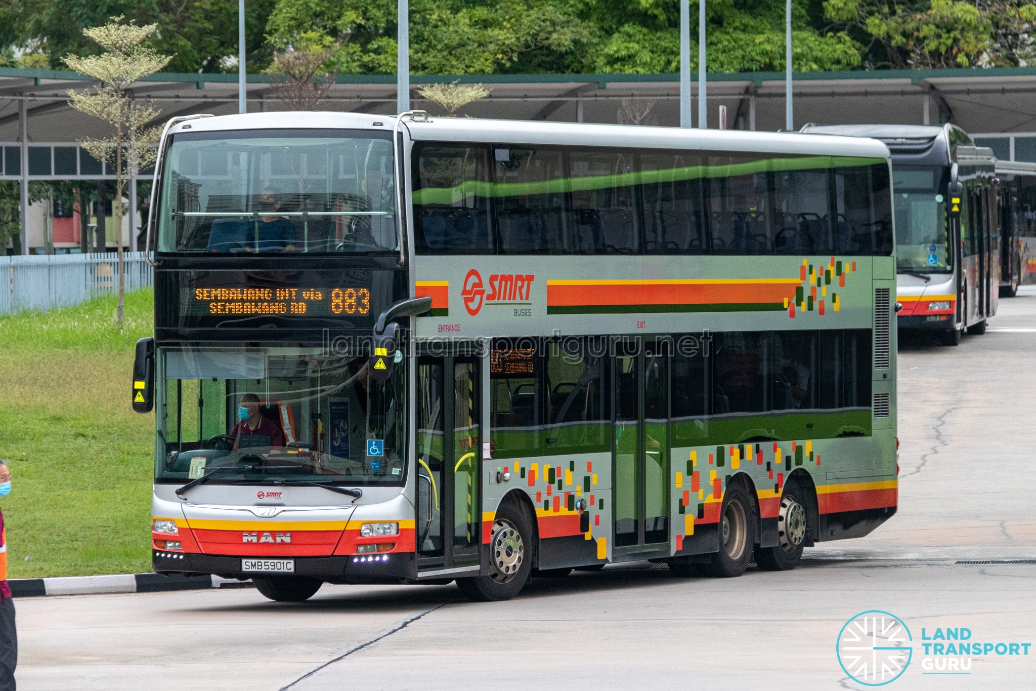 Bus 883 SMRT Buses MAN A95 SMB5901C Land Transport Guru Bus 883 SMRT Buses MAN A95 SMB5901C Land Transport Guru