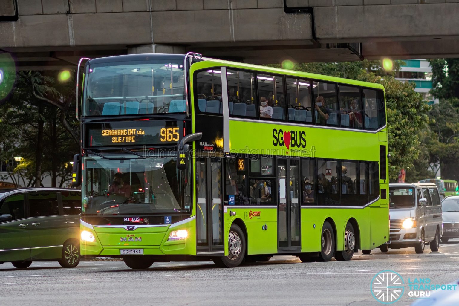 Bus 965 – SMRT Buses MAN A95 Euro 6 (SG6193A) | Land Transport Guru