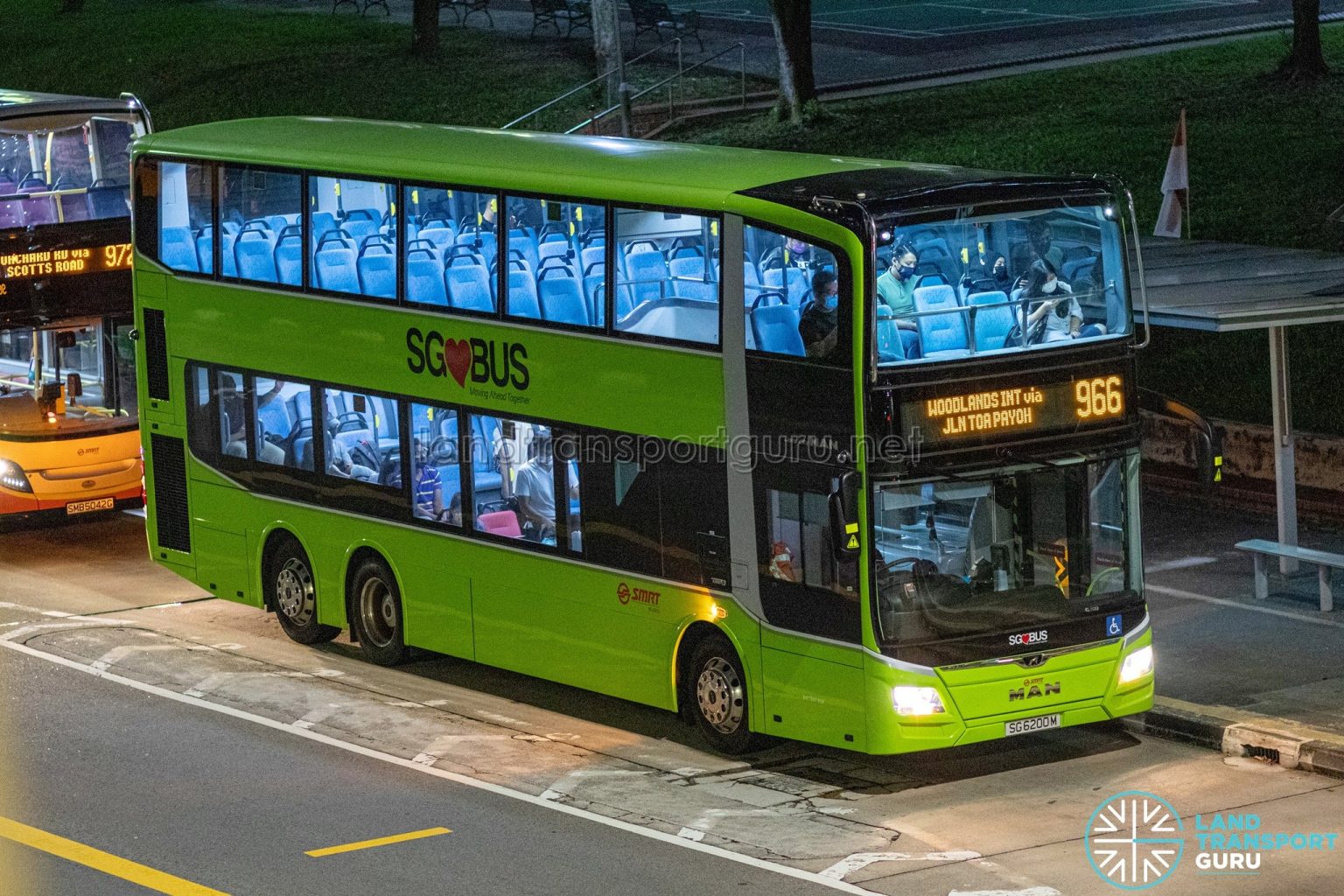 Bus 966 – SMRT Buses MAN A95 Euro 6 (SG6200M) | Land Transport Guru