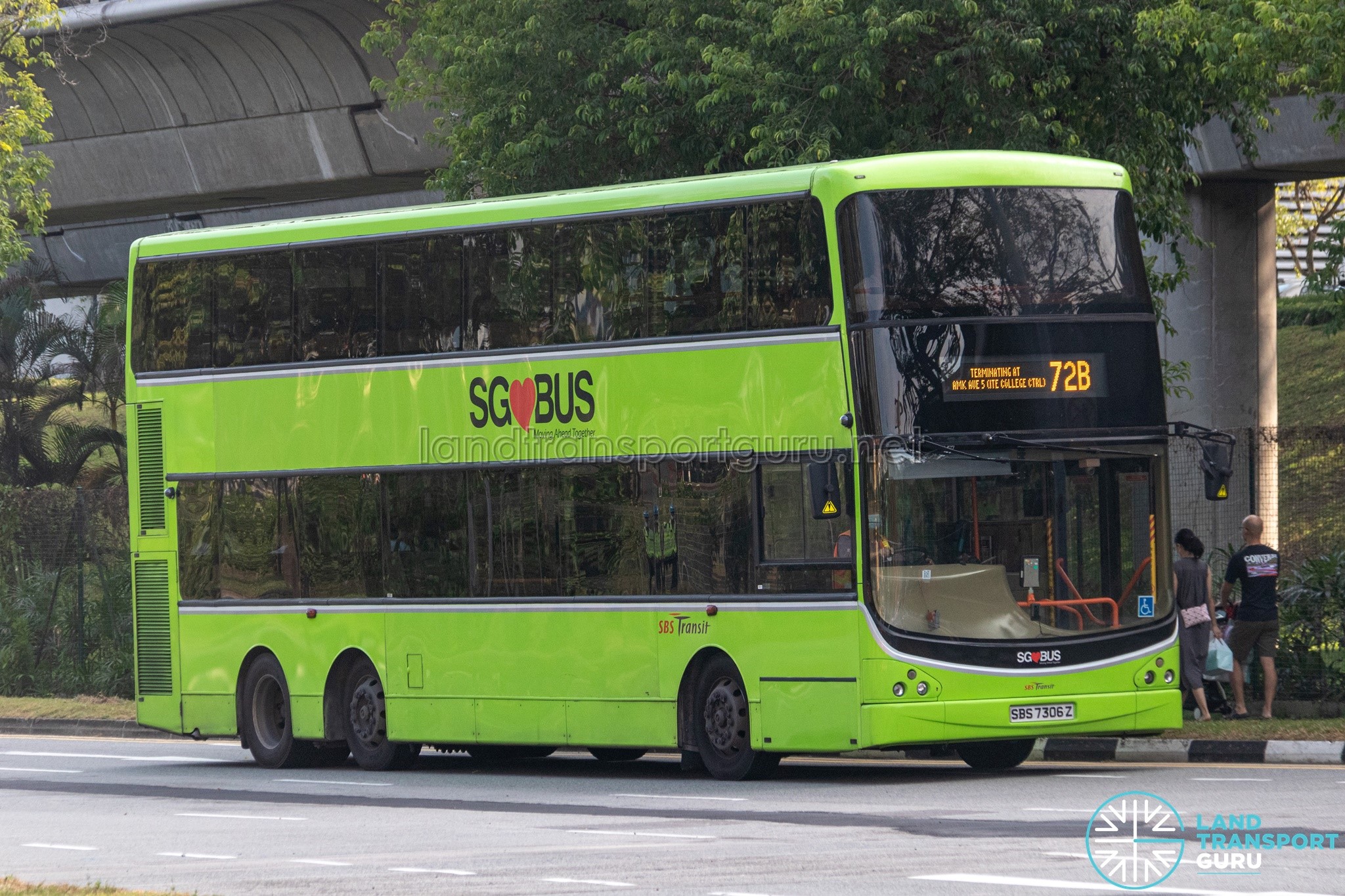 Bus 72B SBS Transit Volvo B9TL CDGE SBS7306Z Land Transport Guru Bus 72B SBS Transit Volvo B9TL CDGE SBS7306Z Land Transport Guru