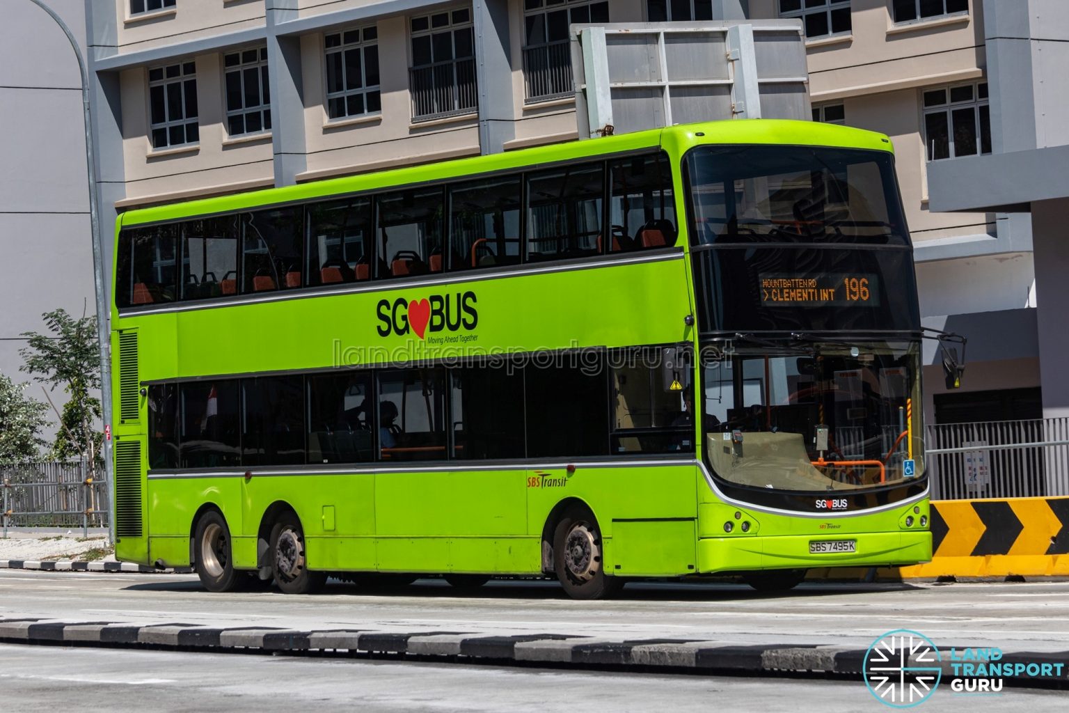 Bus 196 – SBS Transit Volvo B9TL CDGE (SBS7495K) | Land Transport Guru