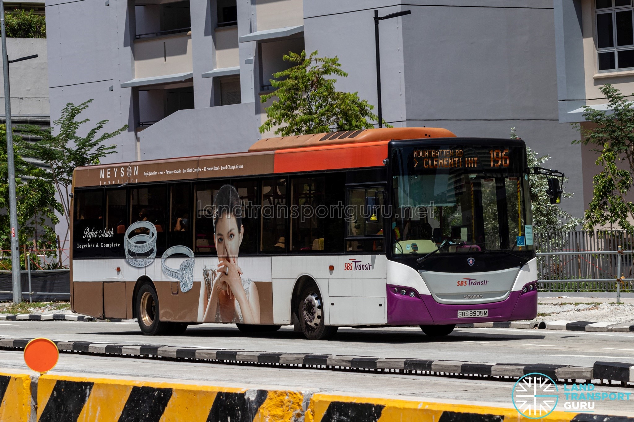Bus 196 SBS Transit Scania K230UB Euro V SBS8905M Land Transport Guru Bus 196 SBS Transit Scania K230UB Euro V SBS8905M Land Transport Guru
