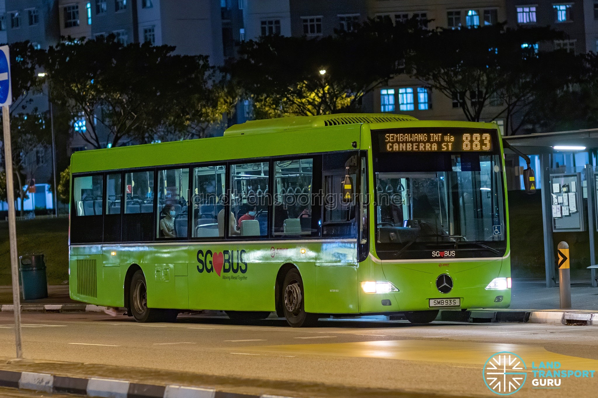 Bus 883 SMRT Buses Mercedes Benz OC500LE SMB93S Land Transport Guru Bus 883 SMRT Buses Mercedes Benz OC500LE SMB93S Land Transport Guru
