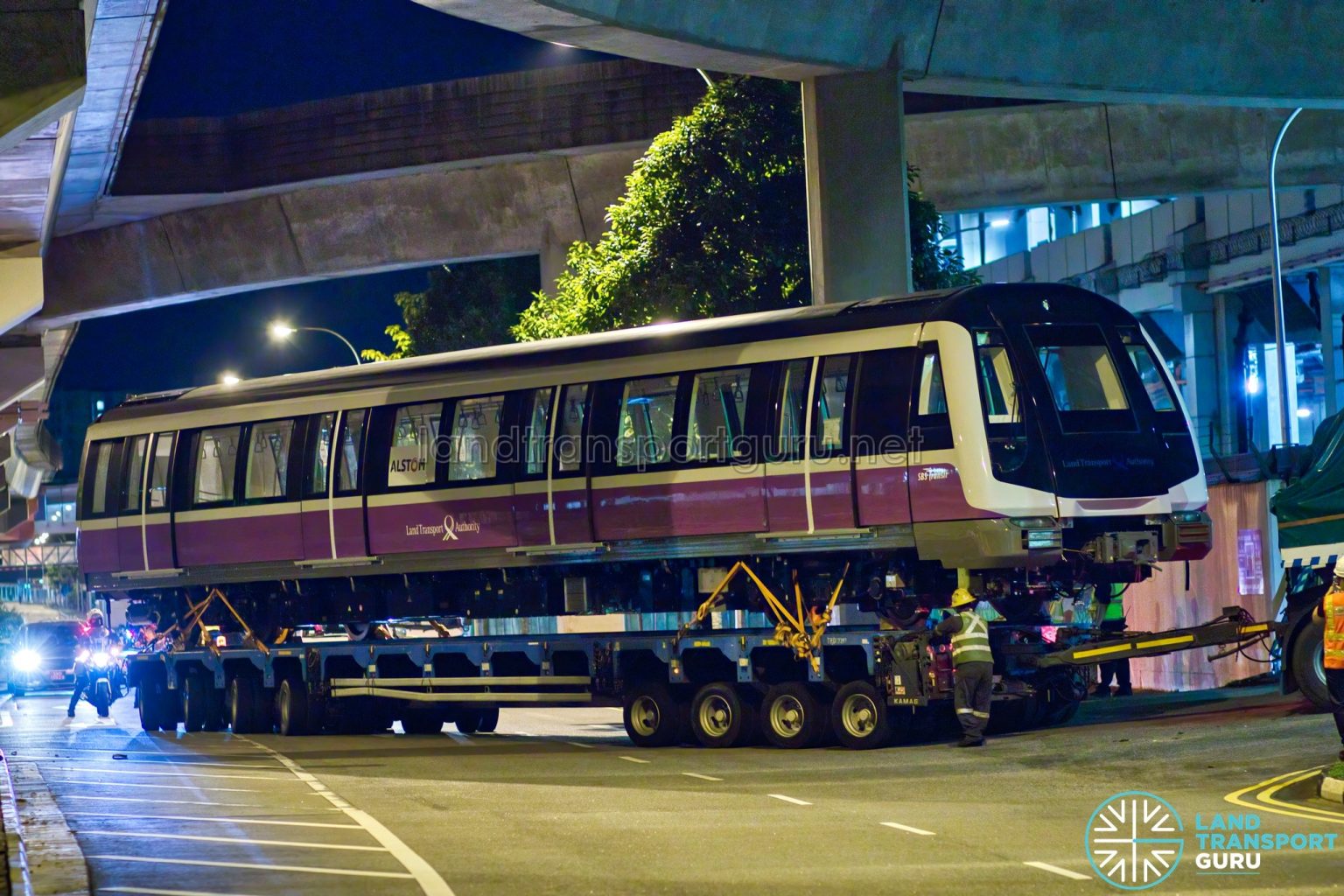 Alstom Metropolis C851E on delivery to Sengkang Depot | Land Transport Guru
