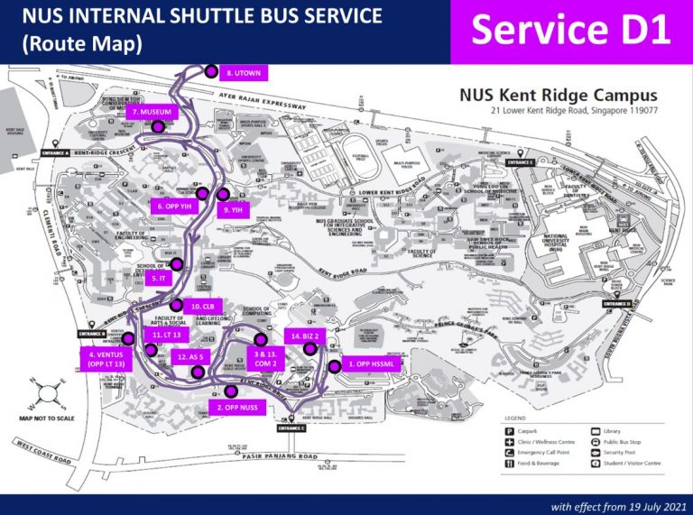 NUS ISB D1 – Route Map | Land Transport Guru