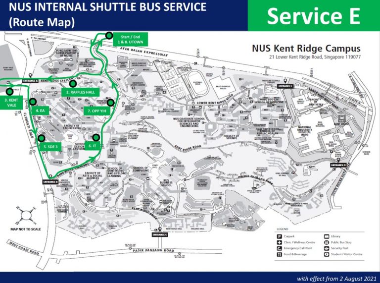 NUS ISB E – Route Map | Land Transport Guru