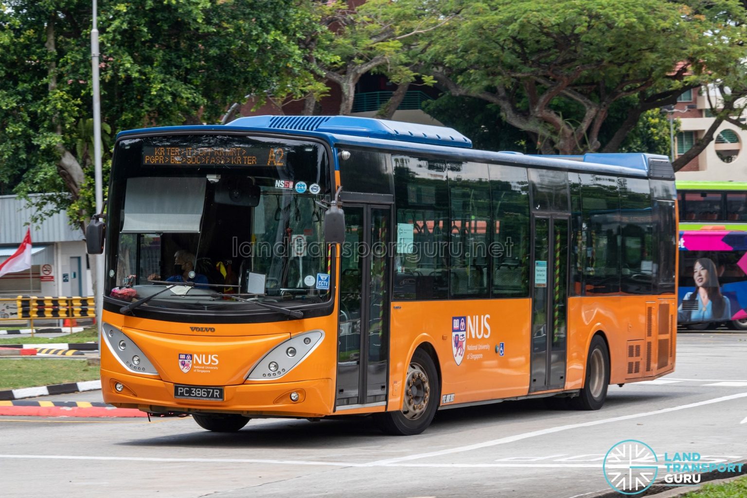 NUS Internal Shuttle Bus A2 – ComfortDelGro Bus Volvo B9L (PC3867R ...