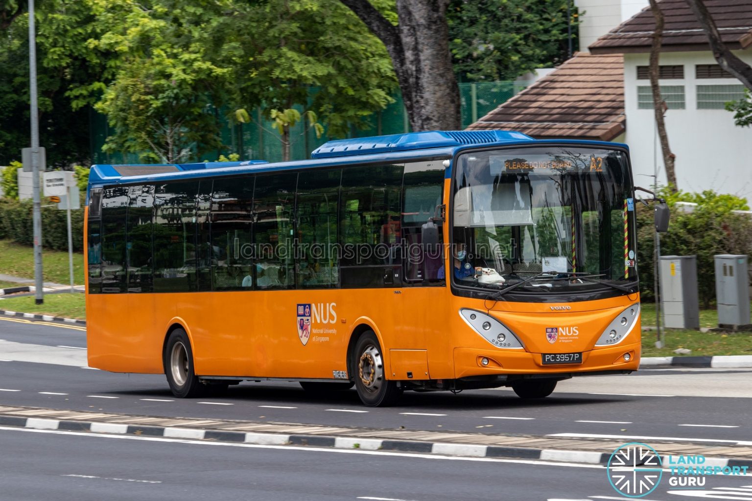 NUS Internal Shuttle Bus A2 – ComfortDelGro Bus Volvo B9L (PC3957P ...