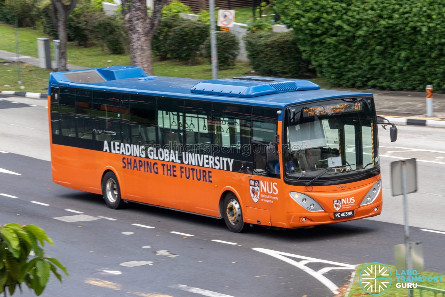 NUS Internal Shuttle Route A1 – ComfortDelGro Bus Volvo B9L (PC4038K ...