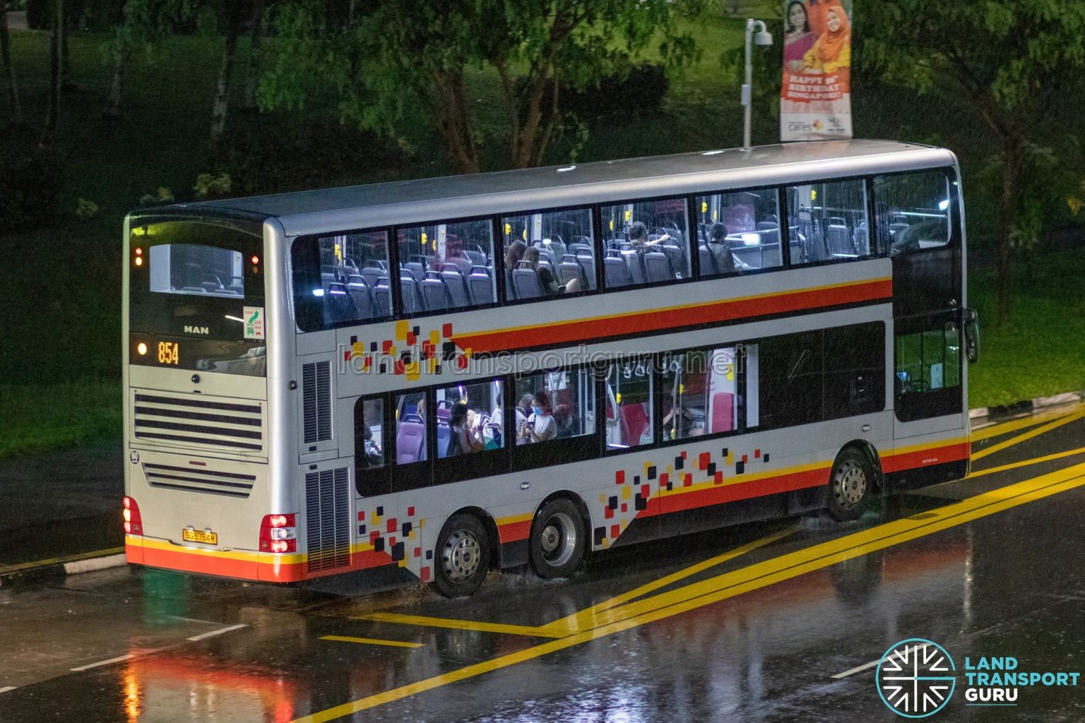 Bus 854 – SMRT Buses MAN A95 (SG5754M) [Rear] | Land Transport Guru
