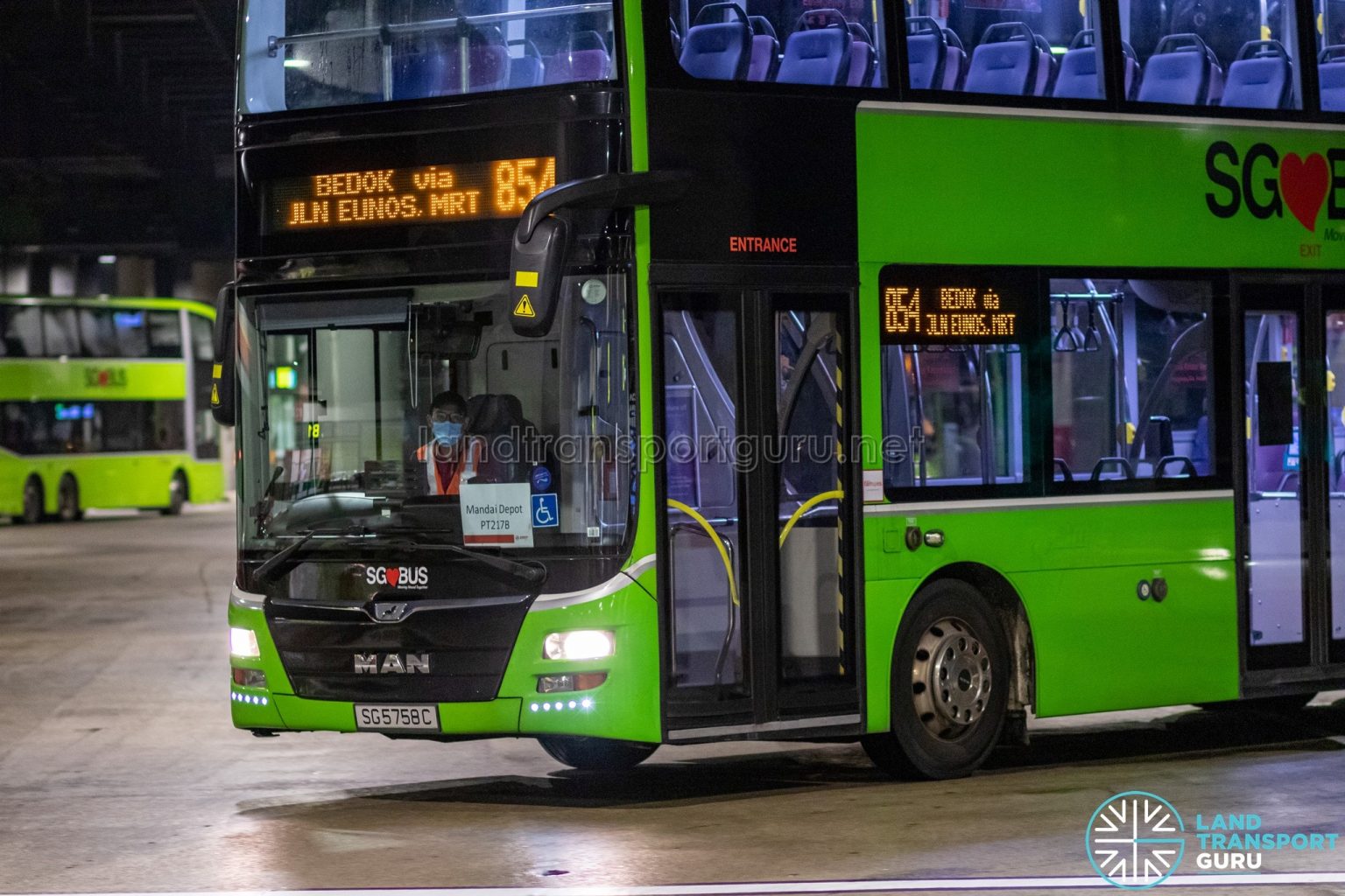 Mandai Depot PT217B – SMRT Buses MAN A95 (SG5758C) | Land Transport Guru