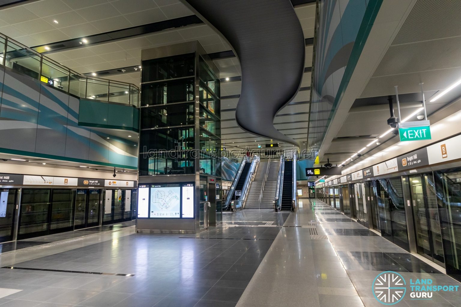 Bright Hill MRT Station – Platform Level | Land Transport Guru