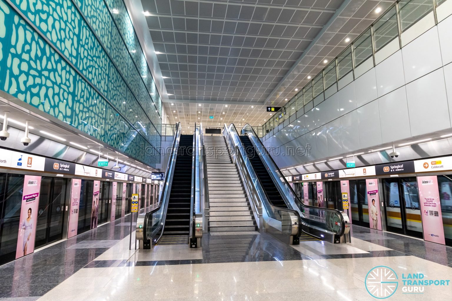 Springleaf MRT Station – Platform Level | Land Transport Guru