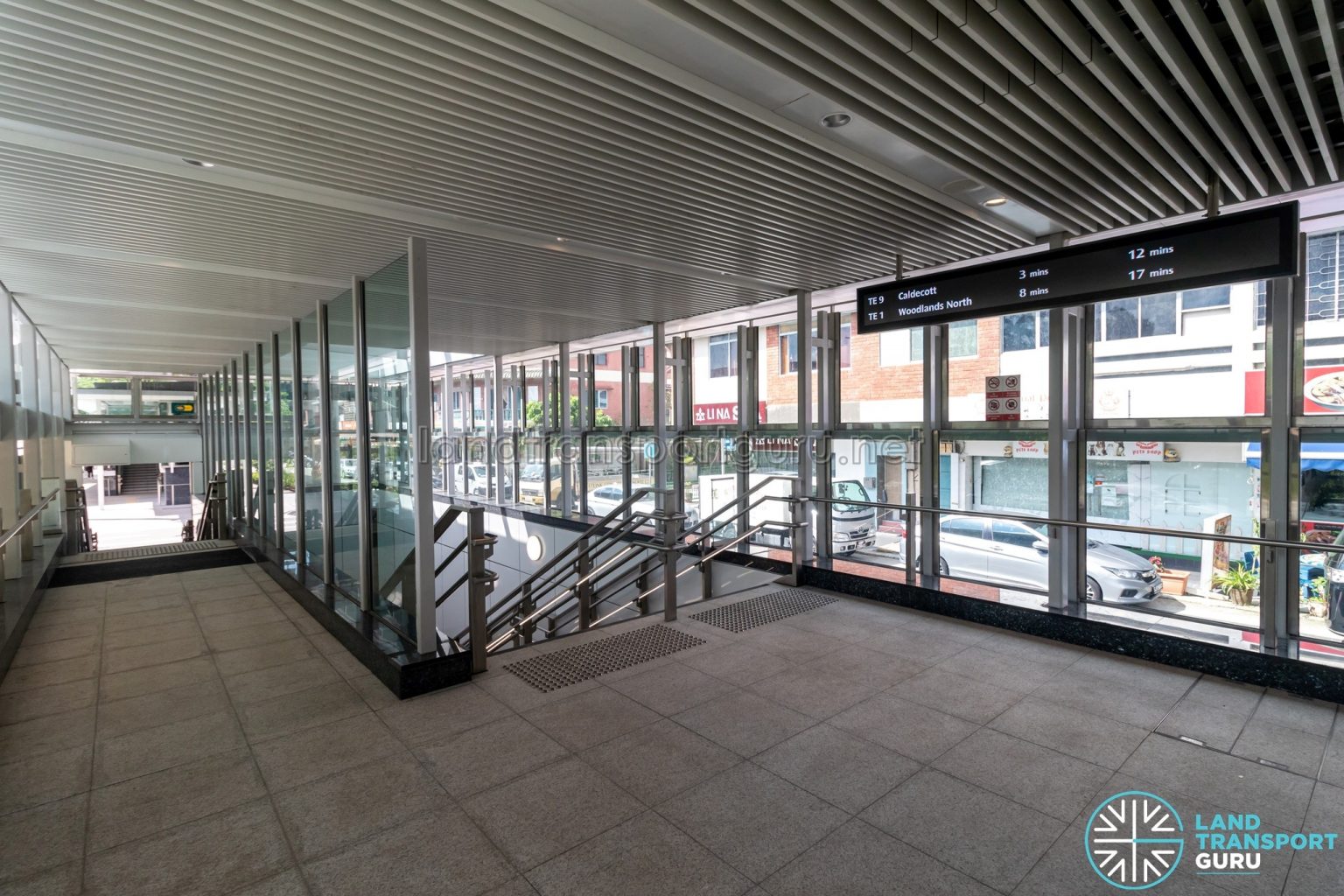 Springleaf MRT Station – Stairs to Ticket Concourse Level | Land ...