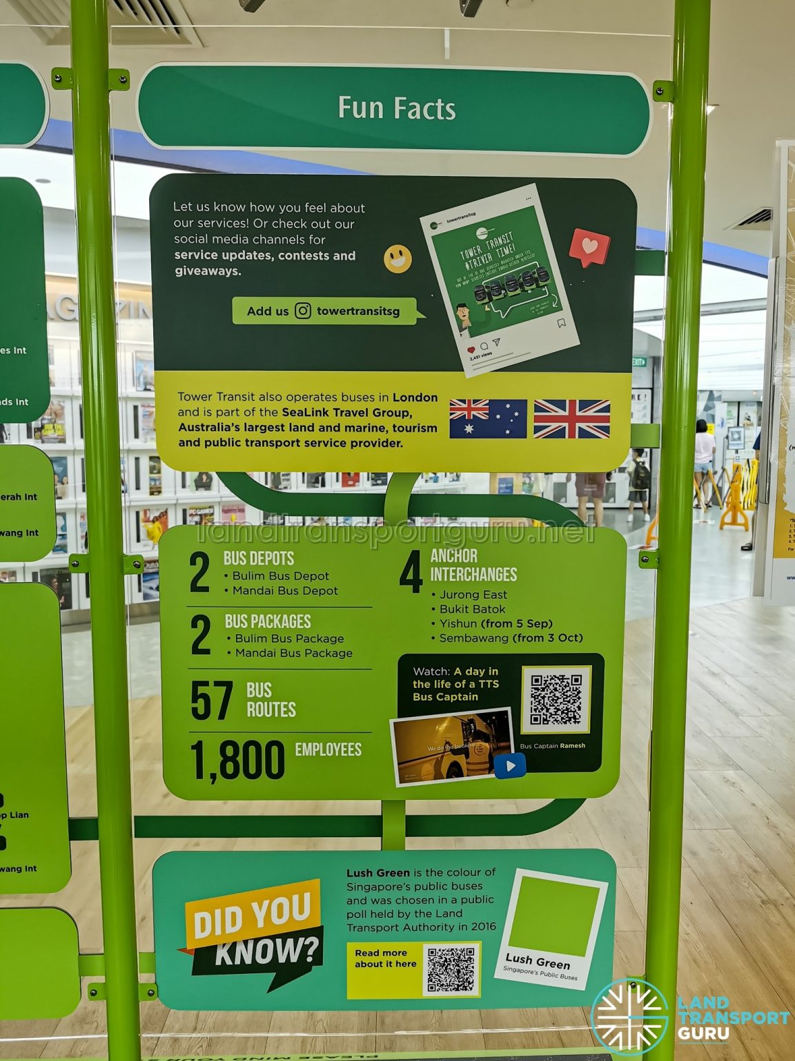 Tower Transit Exhibition Booth – Fun Facts | Land Transport Guru