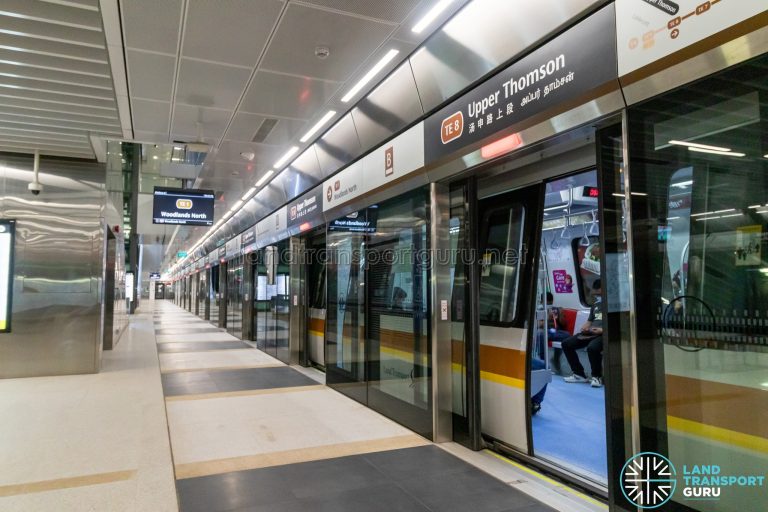 Upper Thomson MRT Station – Platform B | Land Transport Guru