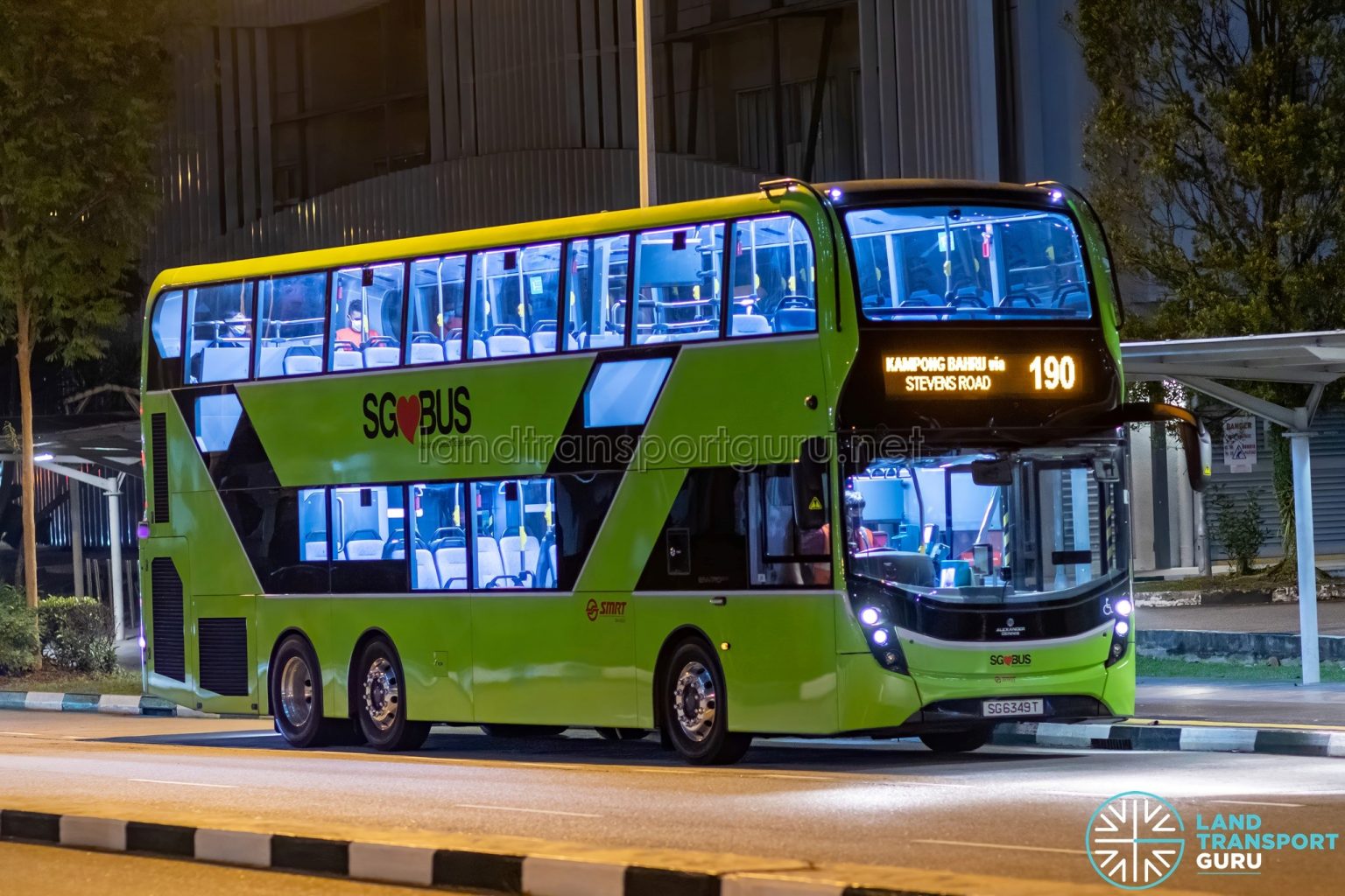 Bus 190 SMRT Buses Alexander Dennis Enviro500 3 Door SG6349T