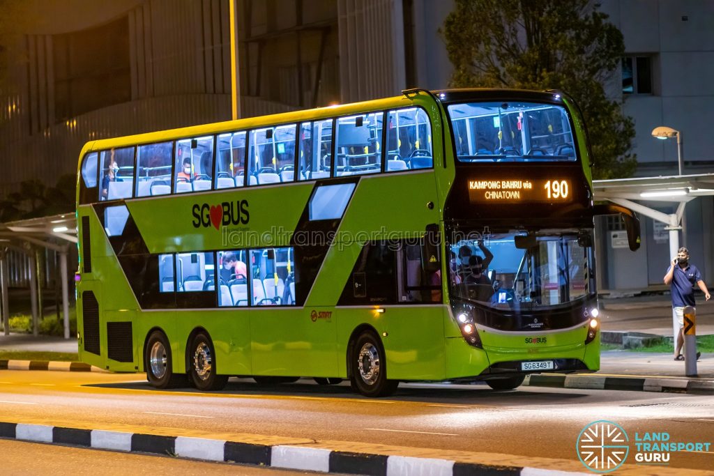 Bus 190 SMRT Buses Alexander Dennis Enviro500 3 Door SG6349T