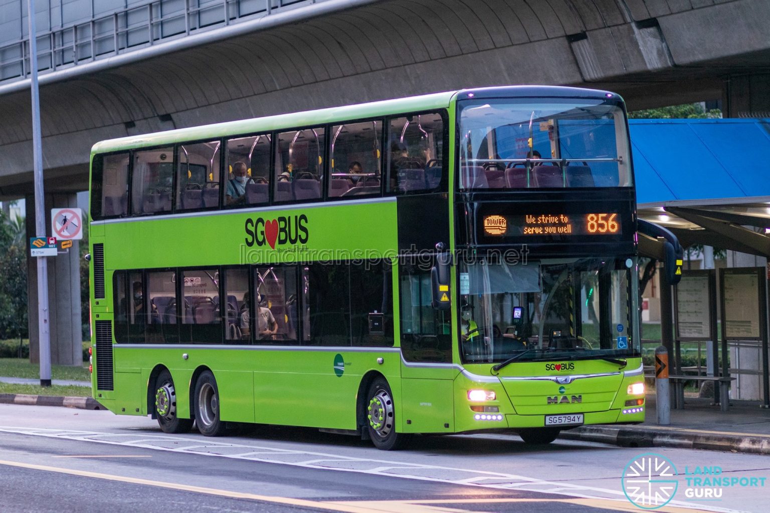 Bus 856 – Tower Transit MAN A95 (SG5794Y) | Land Transport Guru