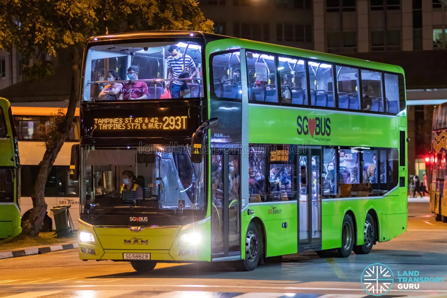 Bus 293T – SBS Transit MAN A95 (SG5882B) | Land Transport Guru