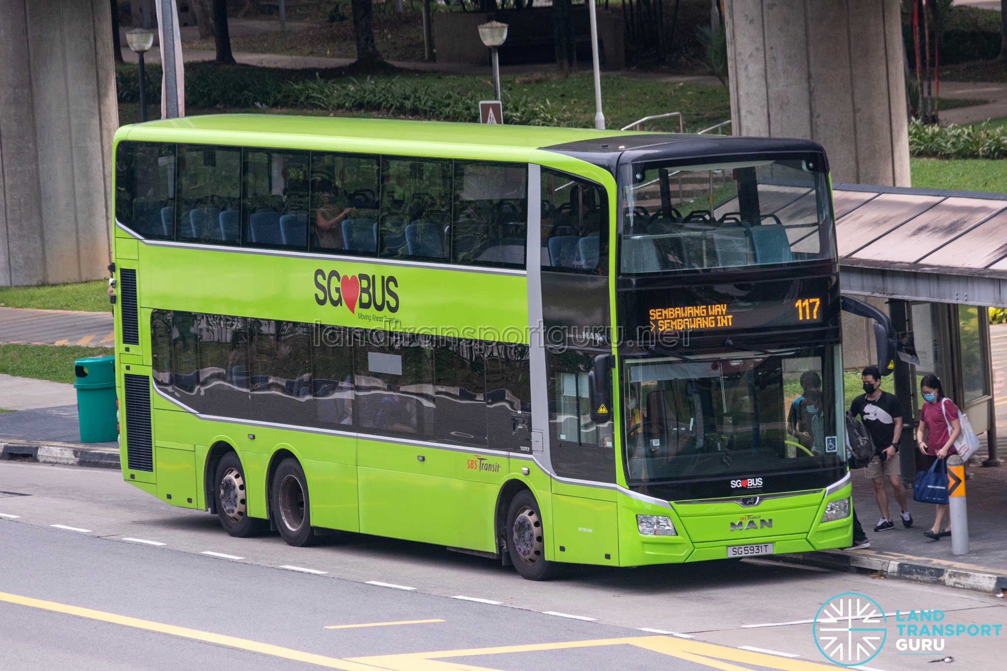 Bus 117 SBS Transit MAN A95 Euro 6 SG5931T Land Transport Guru Bus 117 SBS Transit MAN A95 Euro 6 SG5931T Land Transport Guru