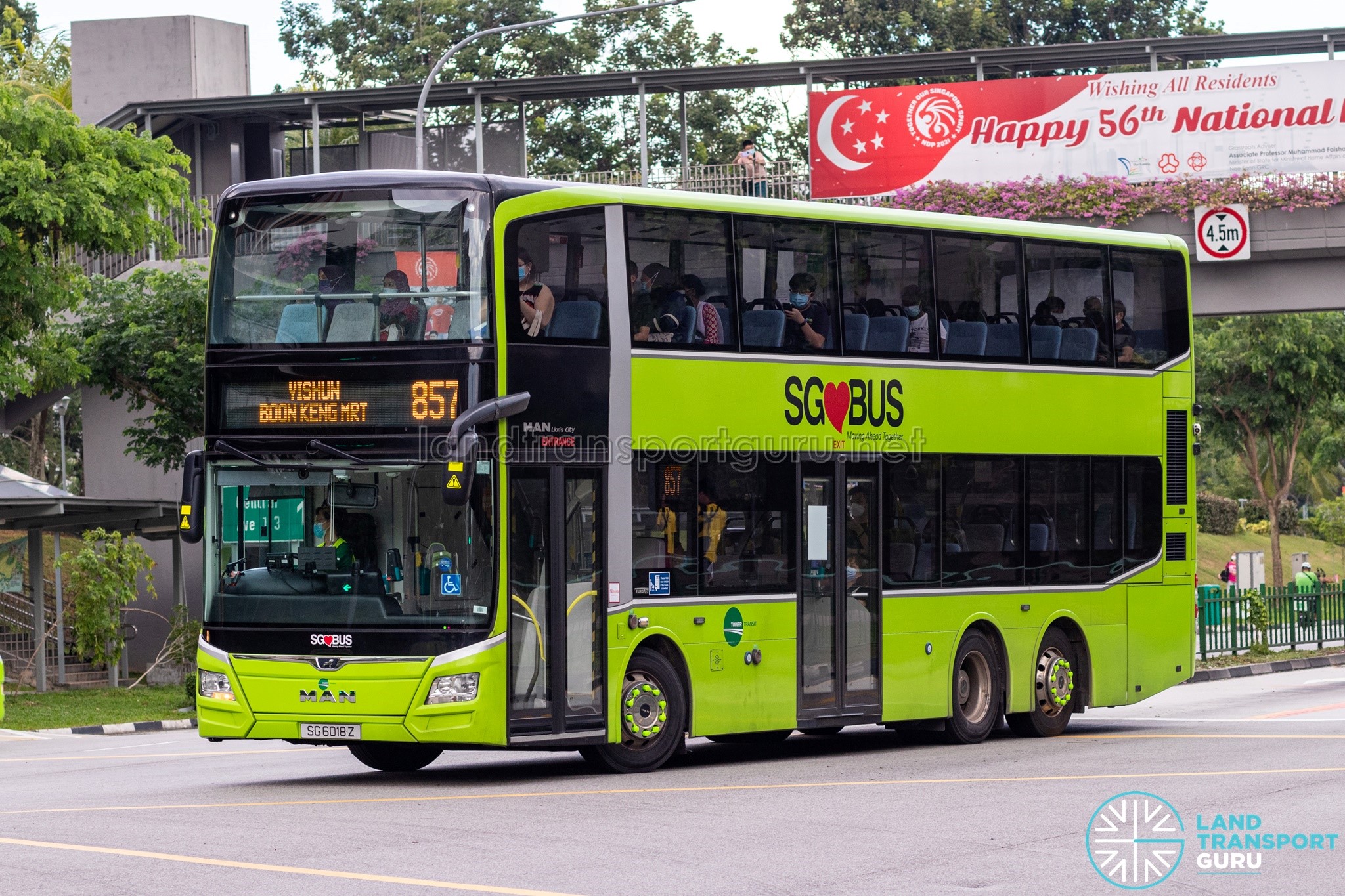 Bus 857 Tower Transit MAN A95 Euro 6 SG6018Z Land Transport Guru Bus 857 Tower Transit MAN A95 Euro 6 SG6018Z Land Transport Guru