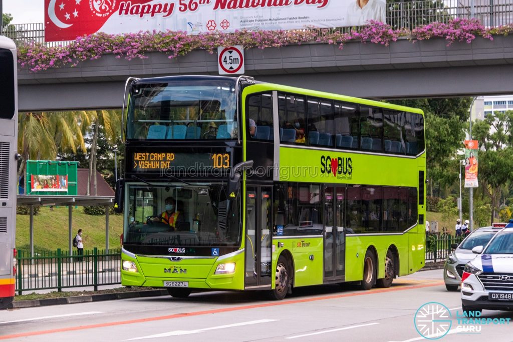 Bus 103 SBS Transit MAN A95 Euro 6 SG6227L Land Transport Guru Bus 103 SBS Transit MAN A95 Euro 6 SG6227L Land Transport Guru