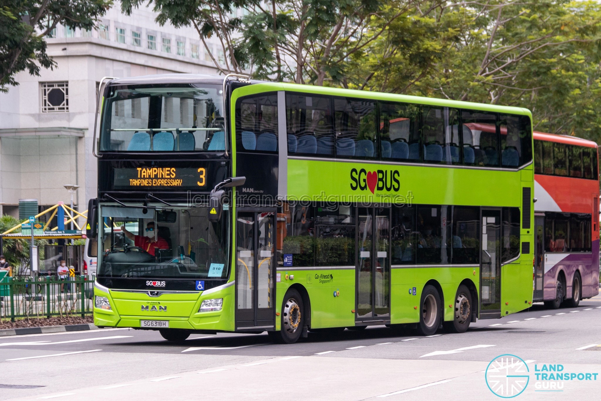 Bus 3 Go Ahead Singapore MAN A95 Euro 6 3 Door SG6318H Land Bus 3 Go Ahead Singapore MAN A95 Euro 6 3 Door SG6318H Land