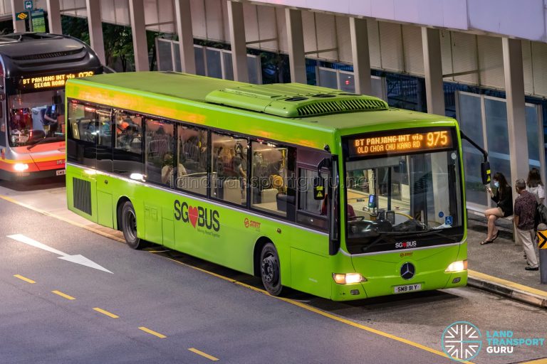 Bus 975 – SMRT Buses Mercedes-Benz OC500LE (SMB91Y) | Land Transport Guru