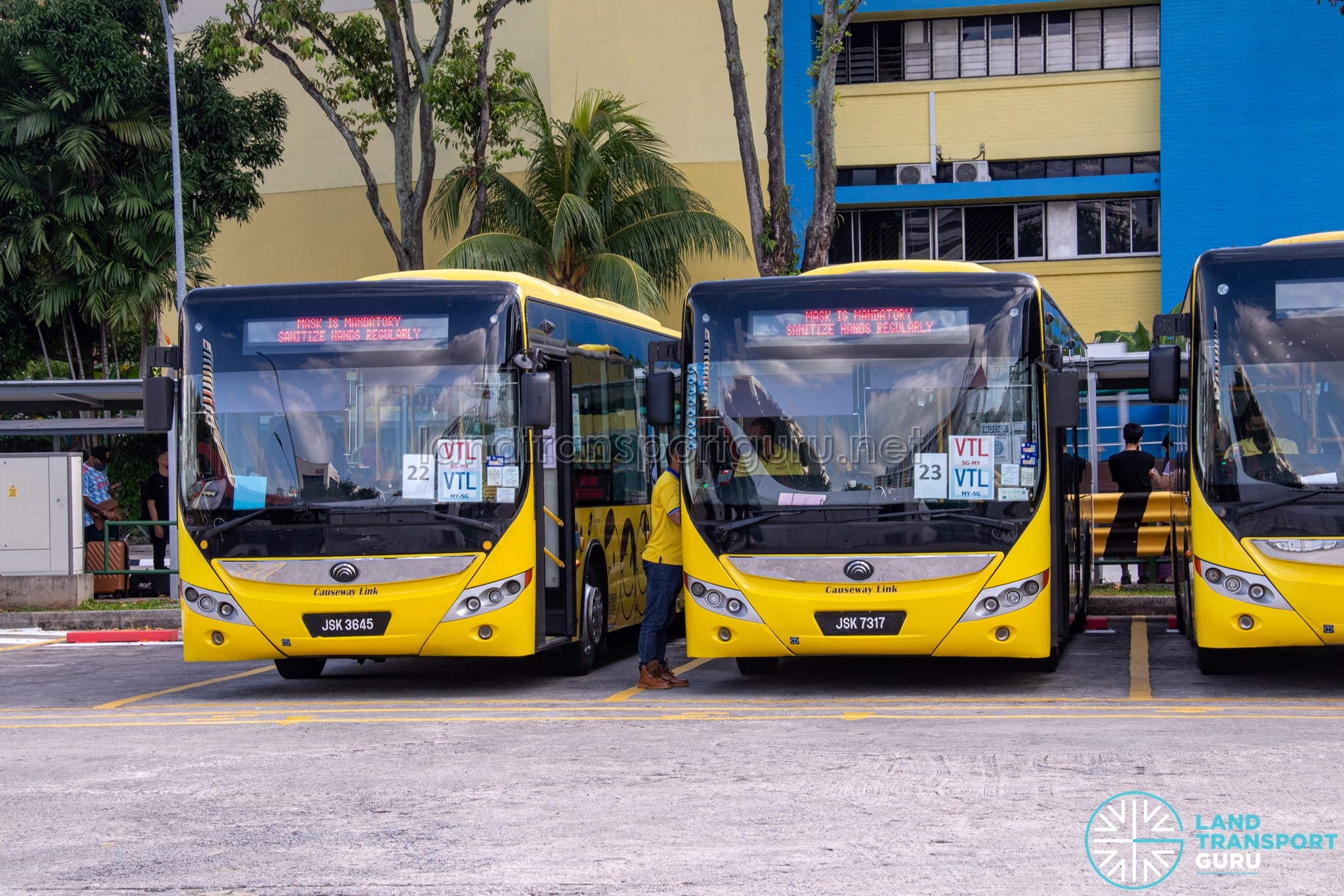 Causeway Link VTL1 Buses Parking At Queen Street Bus Terminal Land