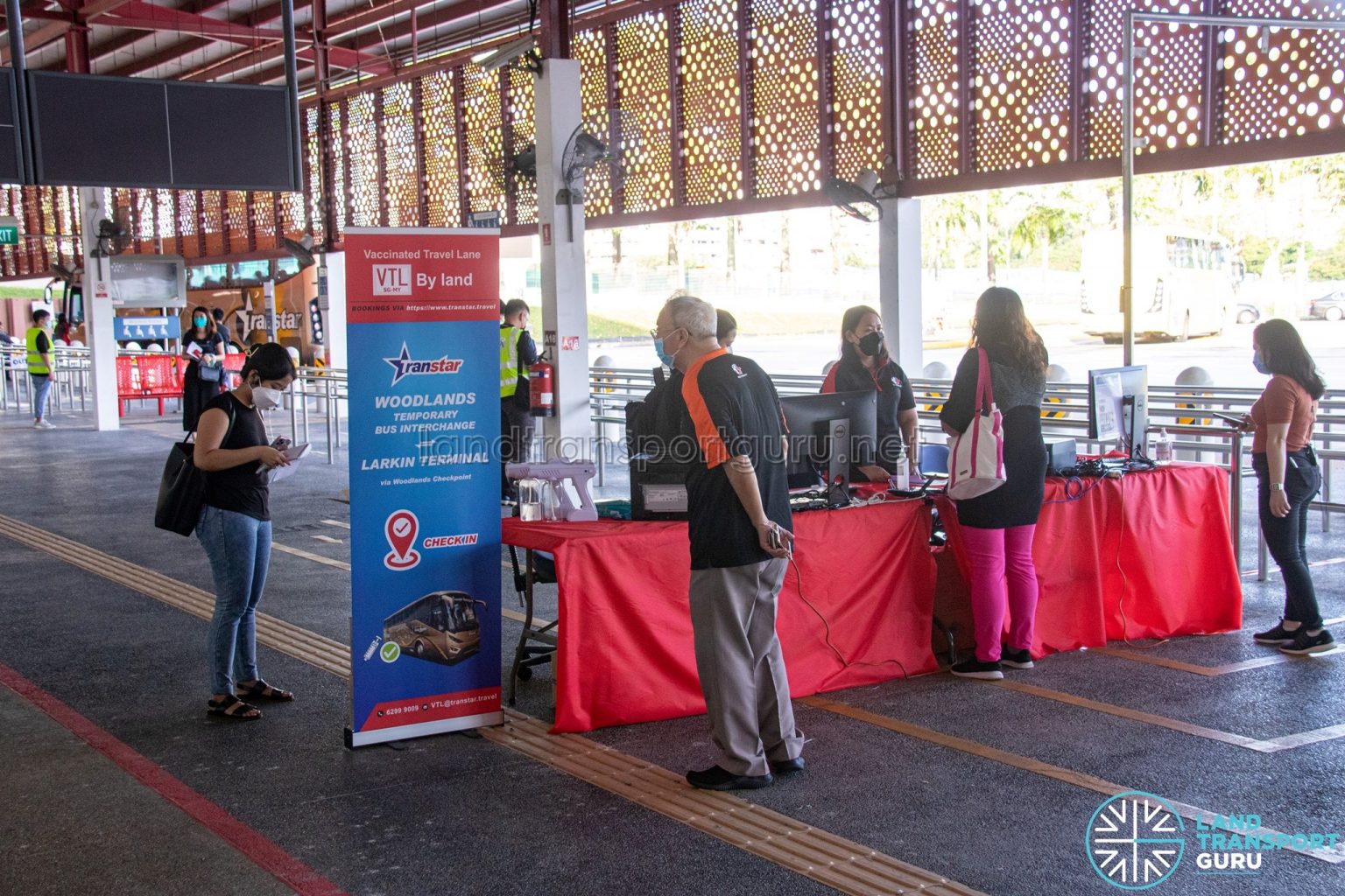 Transtar VTL-Land Bus Service Check In Counter at Woodlands Temporary ...