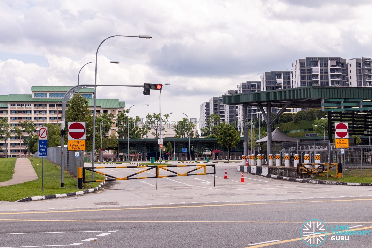 Yishun Temporary Bus Interchange (Sep 2021) – North vehicular entrance ...