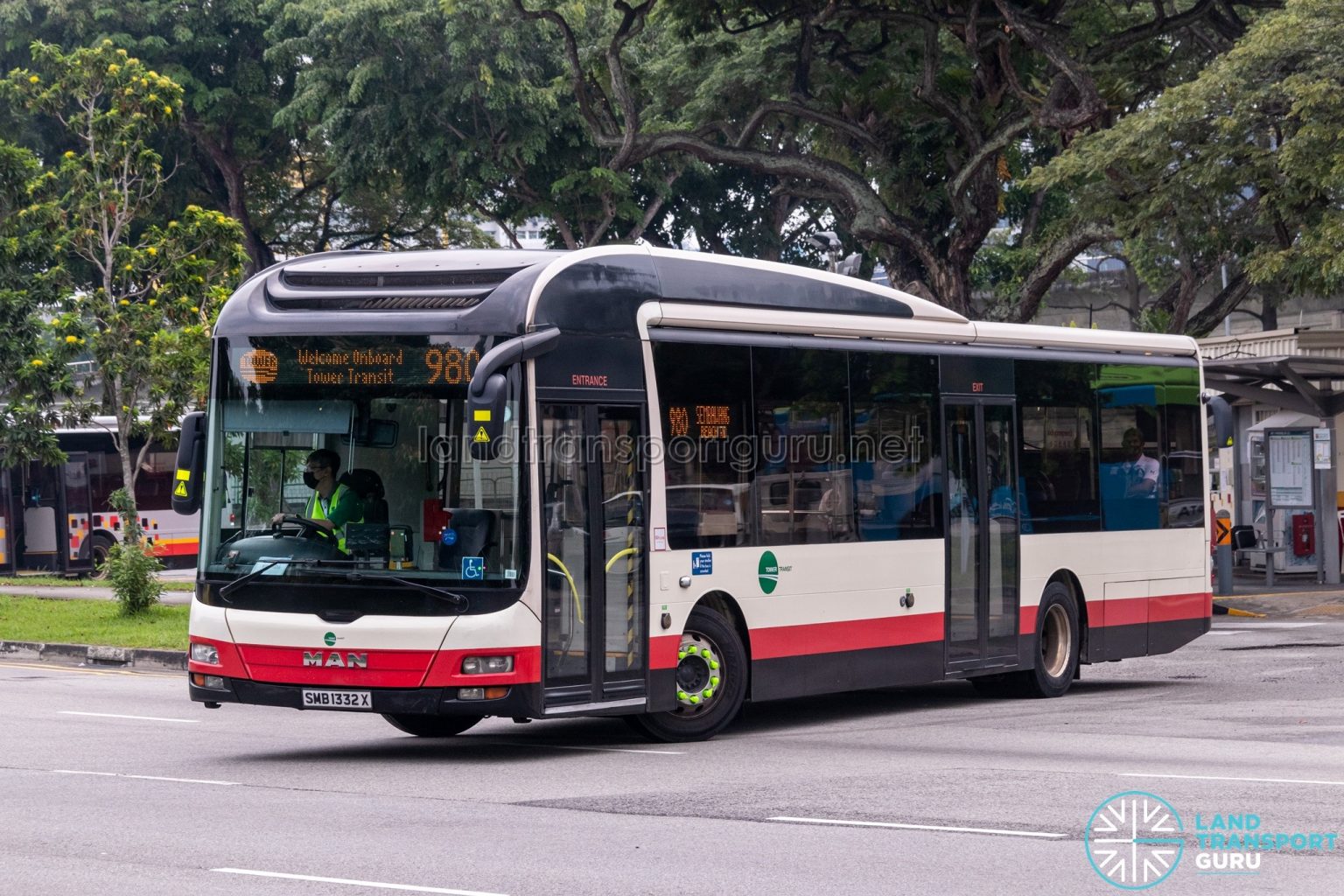 Bus 980 – Tower Transit MAN A22 (SMB1332X) | Land Transport Guru